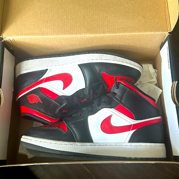 Jordan | Shoes | Air Jordan Mid 65 Youth Redblack And White | Poshmark